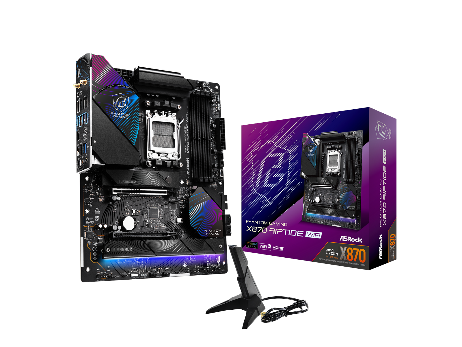 ASRock X870 RIPTIDE WIFI Emolevy - AMD X870 - AMD AM5 socket - DDR5 RAM ...