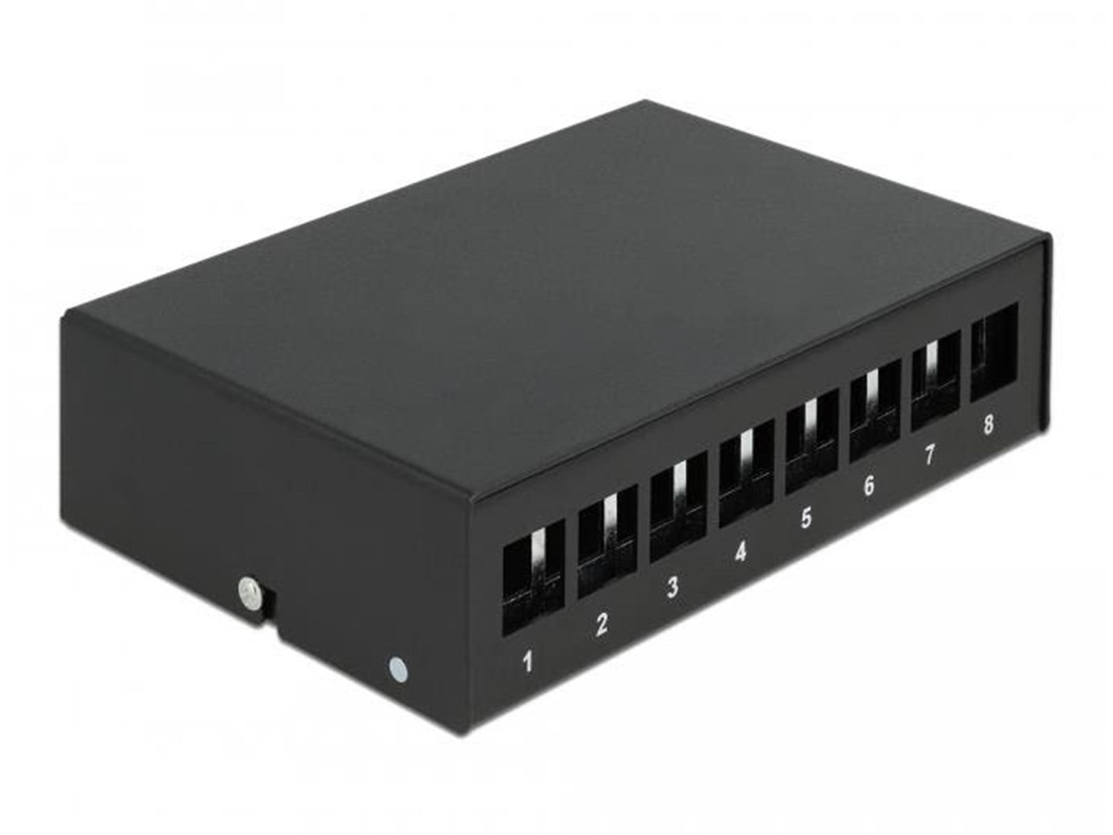 DeLOCK Keystone Patch Panel 8-Port Black | Edullinen