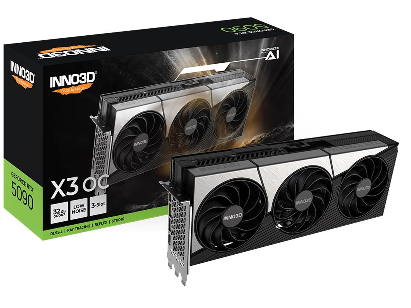 Inno3D GeForce RTX 5090 X3 OC - 32GB GDDR7 RAM - Näytönohjaimet