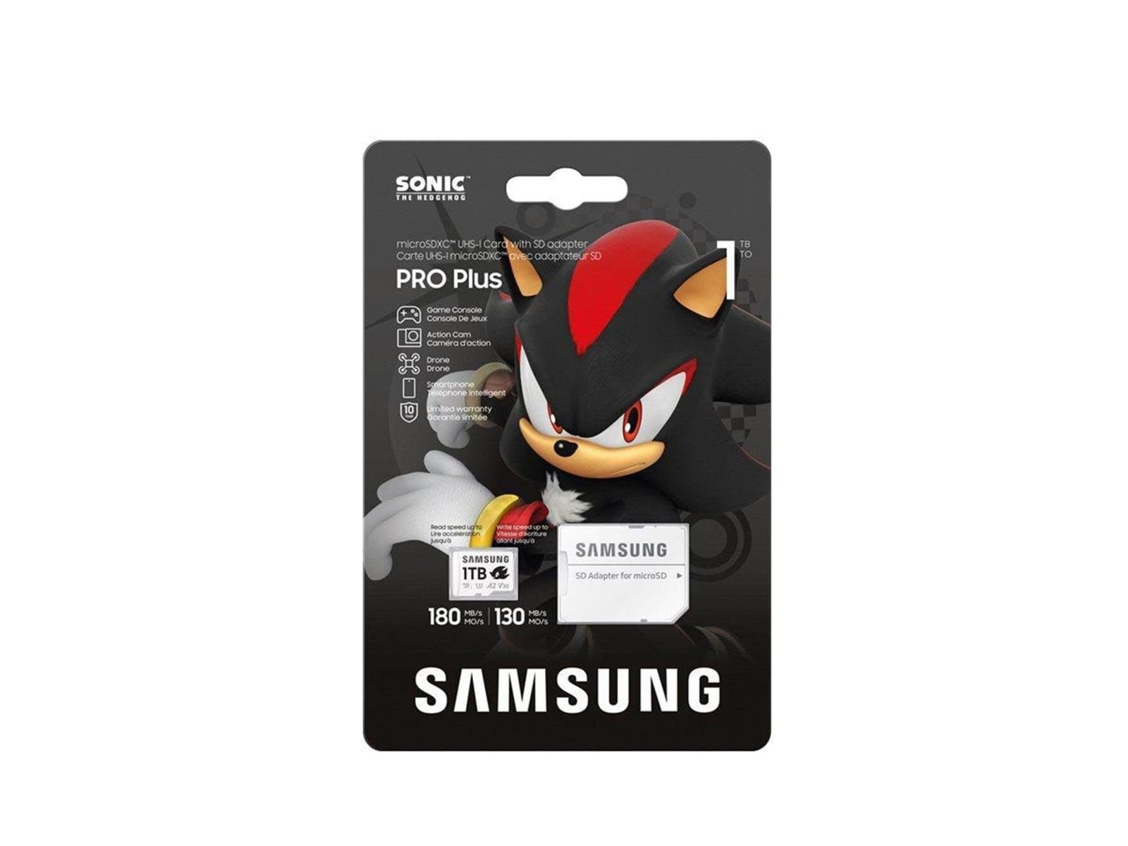 Samsung PRO Plus Sonic the Hedgehog microSD/SD - 180MB/s - 1TB