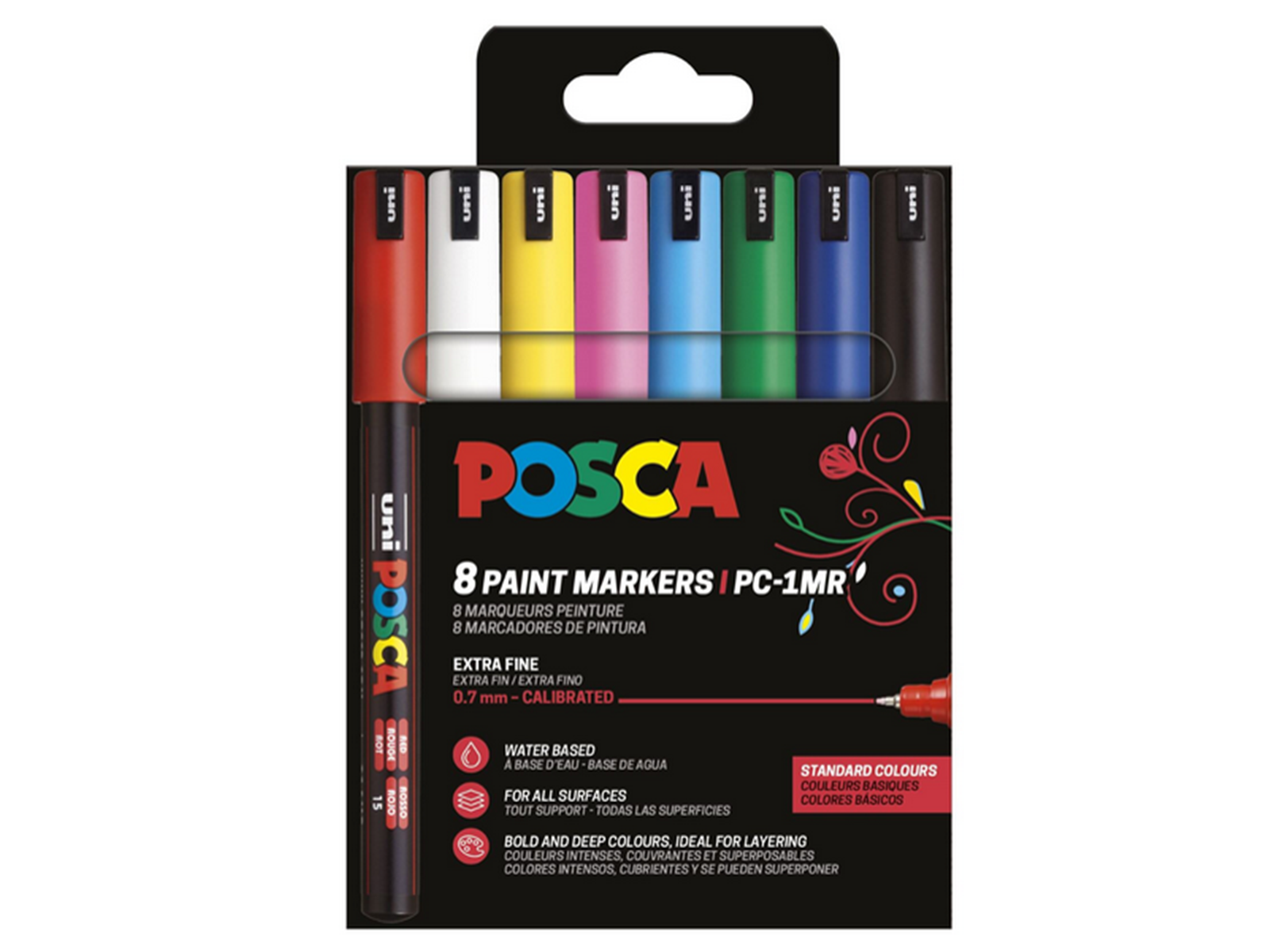 POSCA Marker Set PC-1MR 8 Assorted Standard Colours | Varastossa