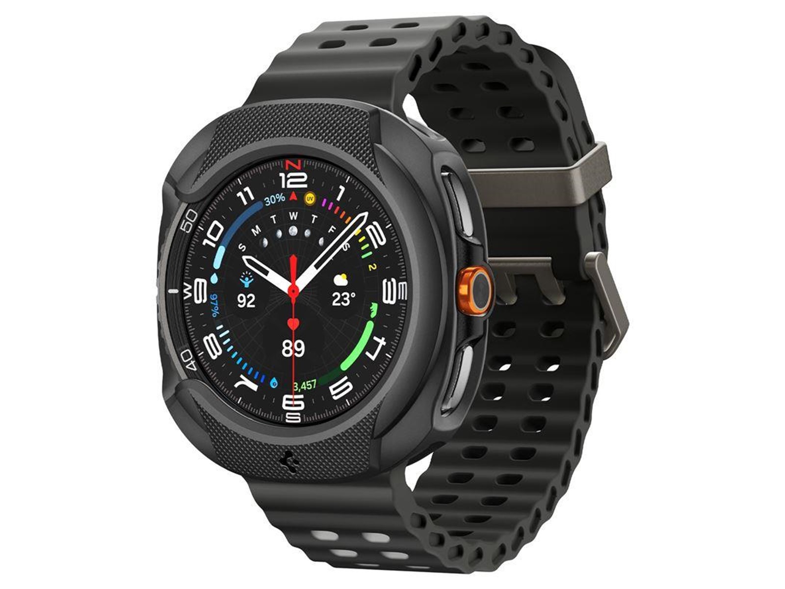 Spigen Liquid Air - matte black - Samsung Galaxy Watch 8 Classic (46mm)