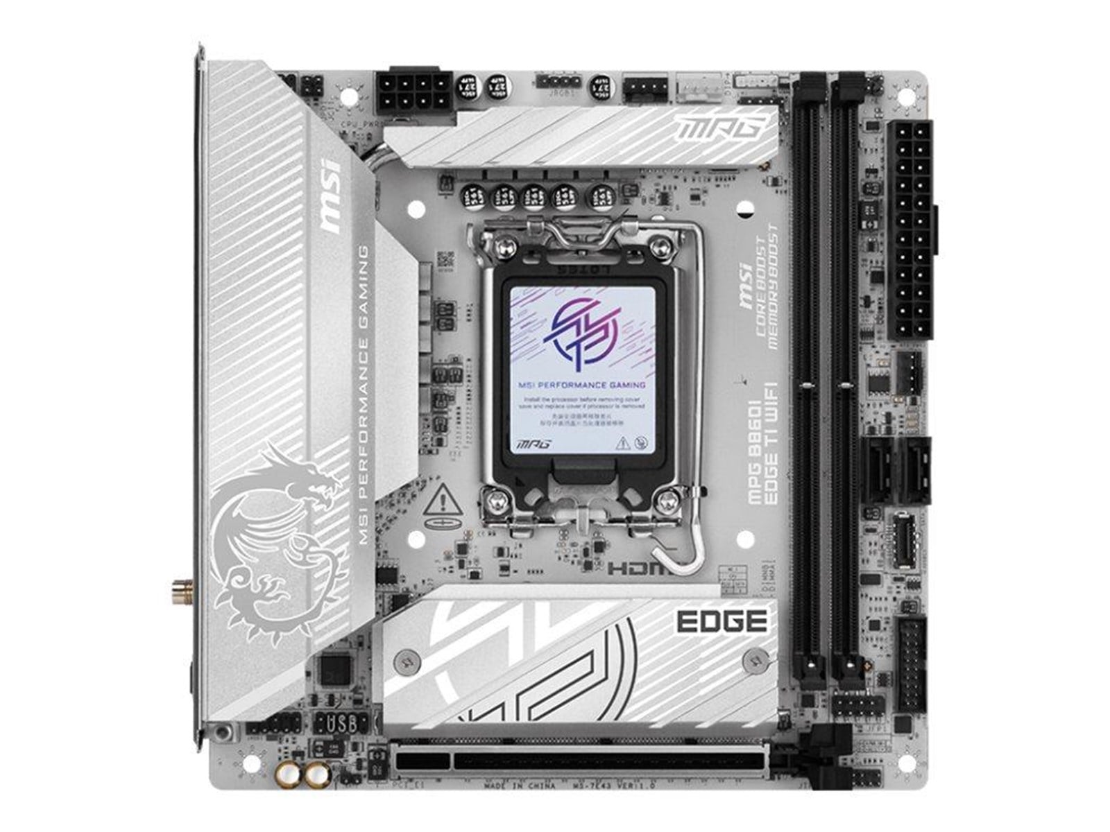 MSI MPG B860I EDGE TI WIFI Emolevy - Intel B860 - Intel LGA1851 socket ...