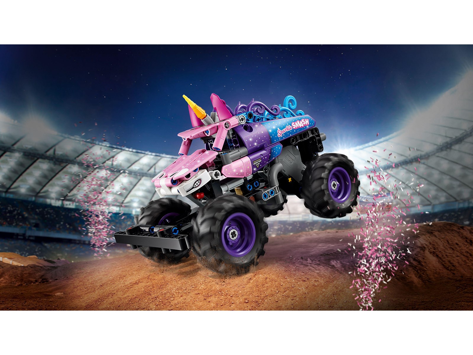 LEGO Technic 42220 Monster Jam™ Sparkle Smash™ vetomoottorilla