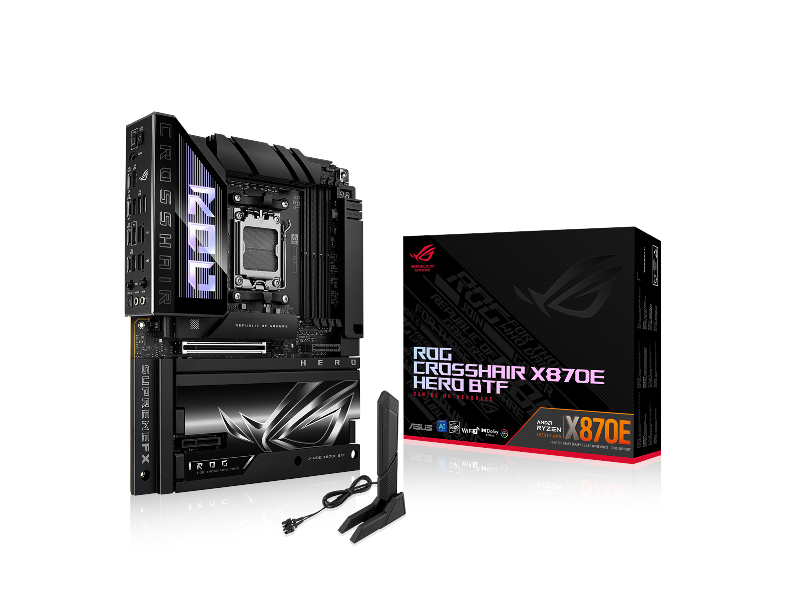 ASUS ROG CROSSHAIR X870E HERO BTF Edition Emolevy - AMD X870E - AMD AM5 ...