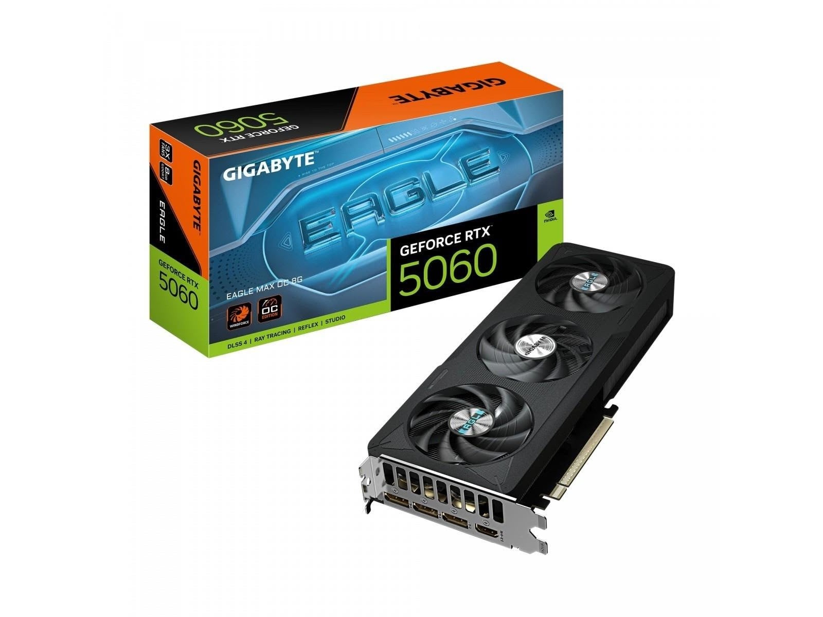 GIGABYTE GeForce RTX 5060 EAGLE MAX OC - 8GB GDDR7 RAM - Näytönohjaimet