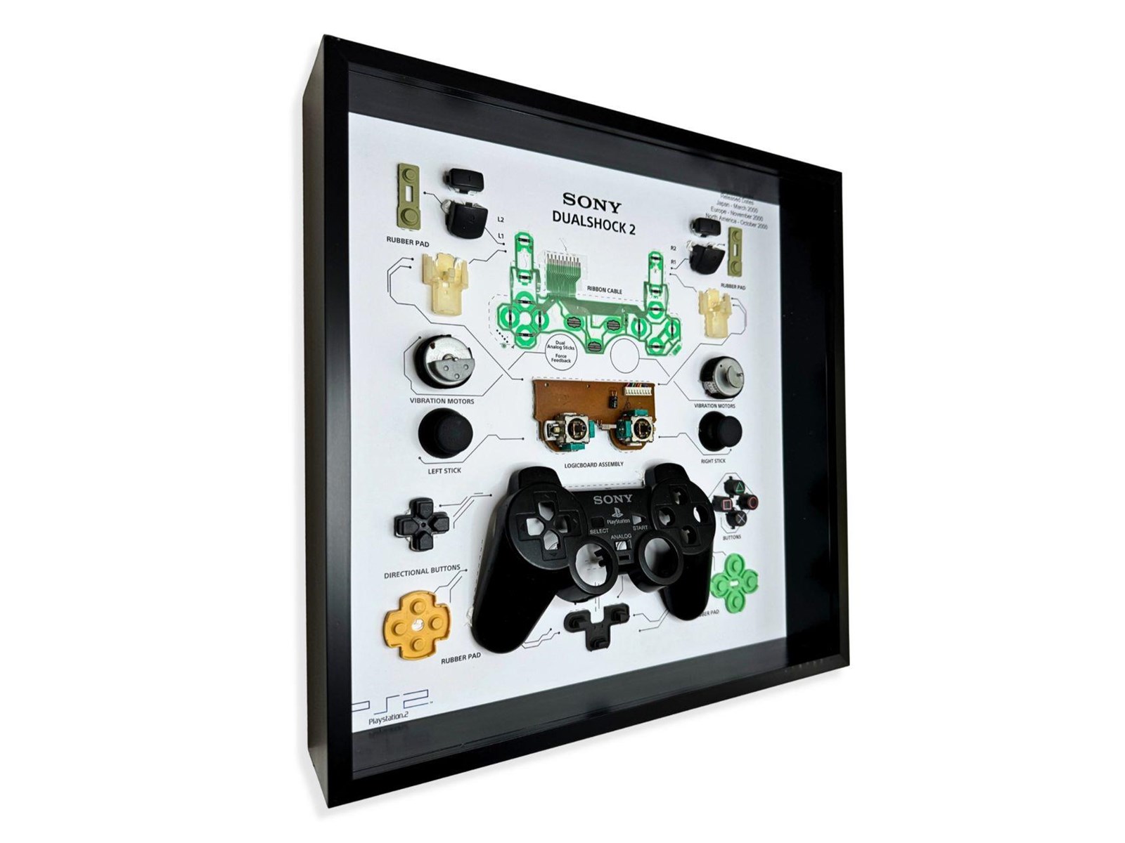 GRC - Retro Art Sony PS2 Dual Shock 2 Controller Display - Kuva