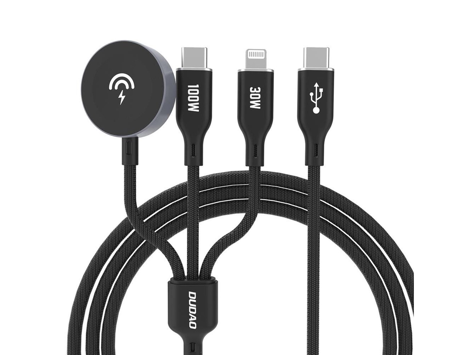 Dudao Apple Watch A12Max+ PD 100W 3in1 Charger Cable: USB-C Lightning 1 ...