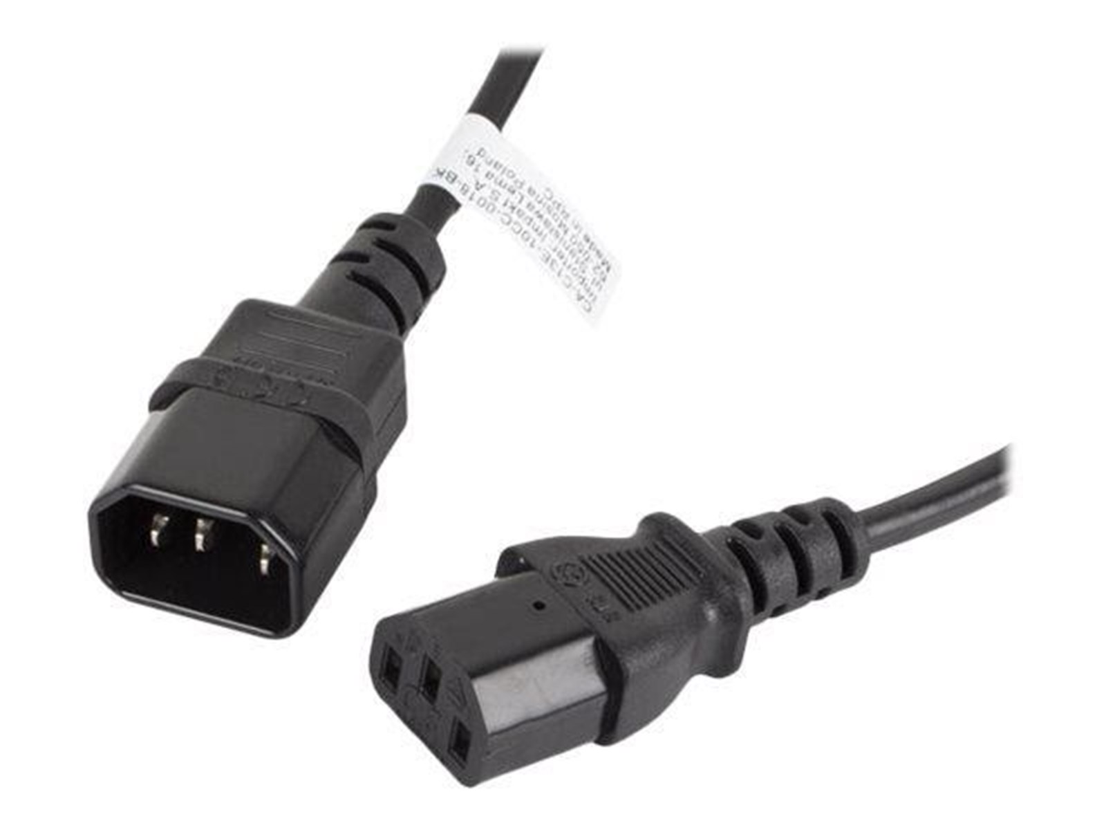 Lanberg - power extension cable - power IEC 60320 C13 to IEC 60320 C14 ...