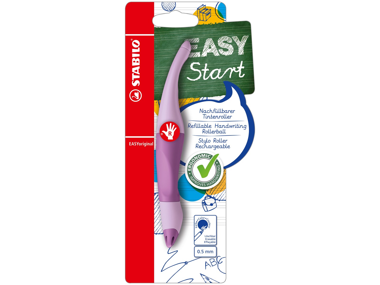 STABILO EASYoriginal - Ergonomic Rollerball - Right-handed - Pastel ...