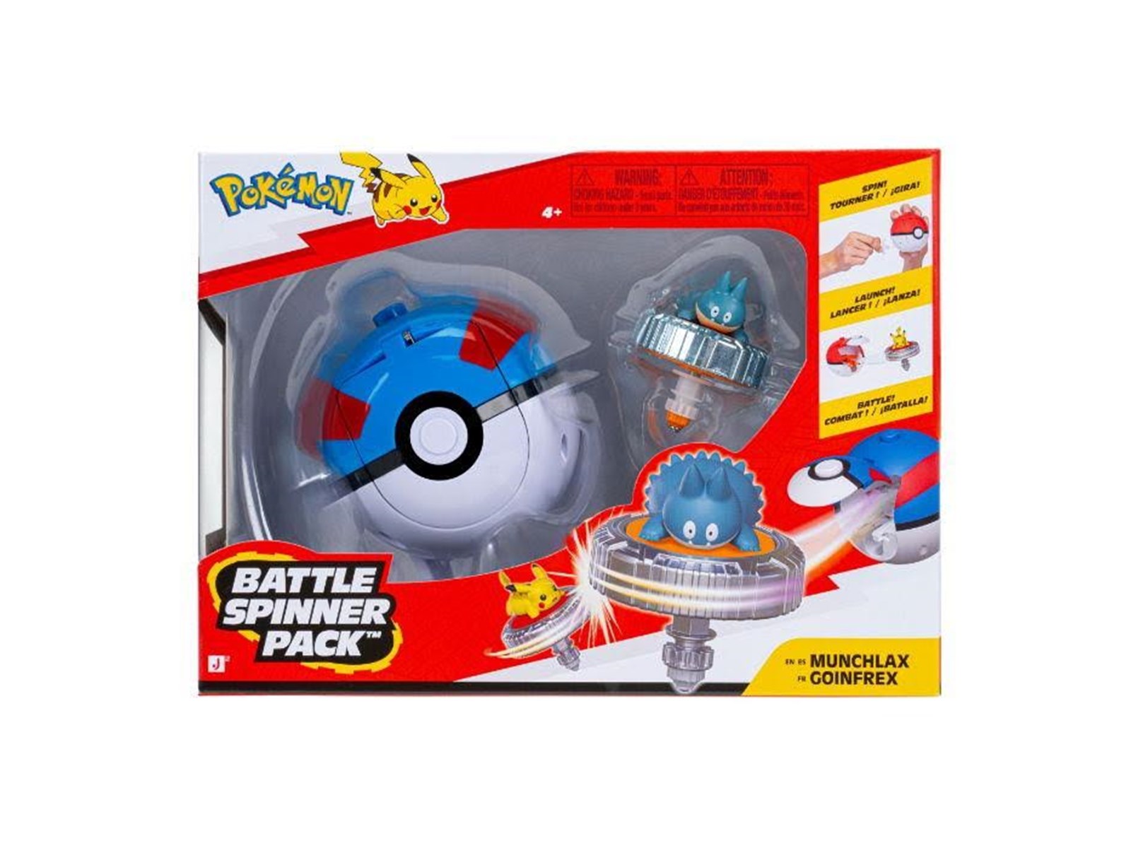 Pokemon BATTLE SPINNER MUNCHLAX WITH GREAT BALL | Edullinen
