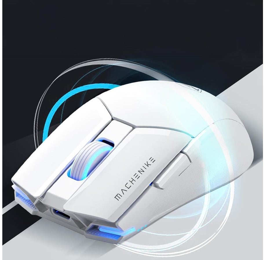 Machenike M7 Pro Wireless Gaming Mouse - White - 6 painiketta - Valkoinen